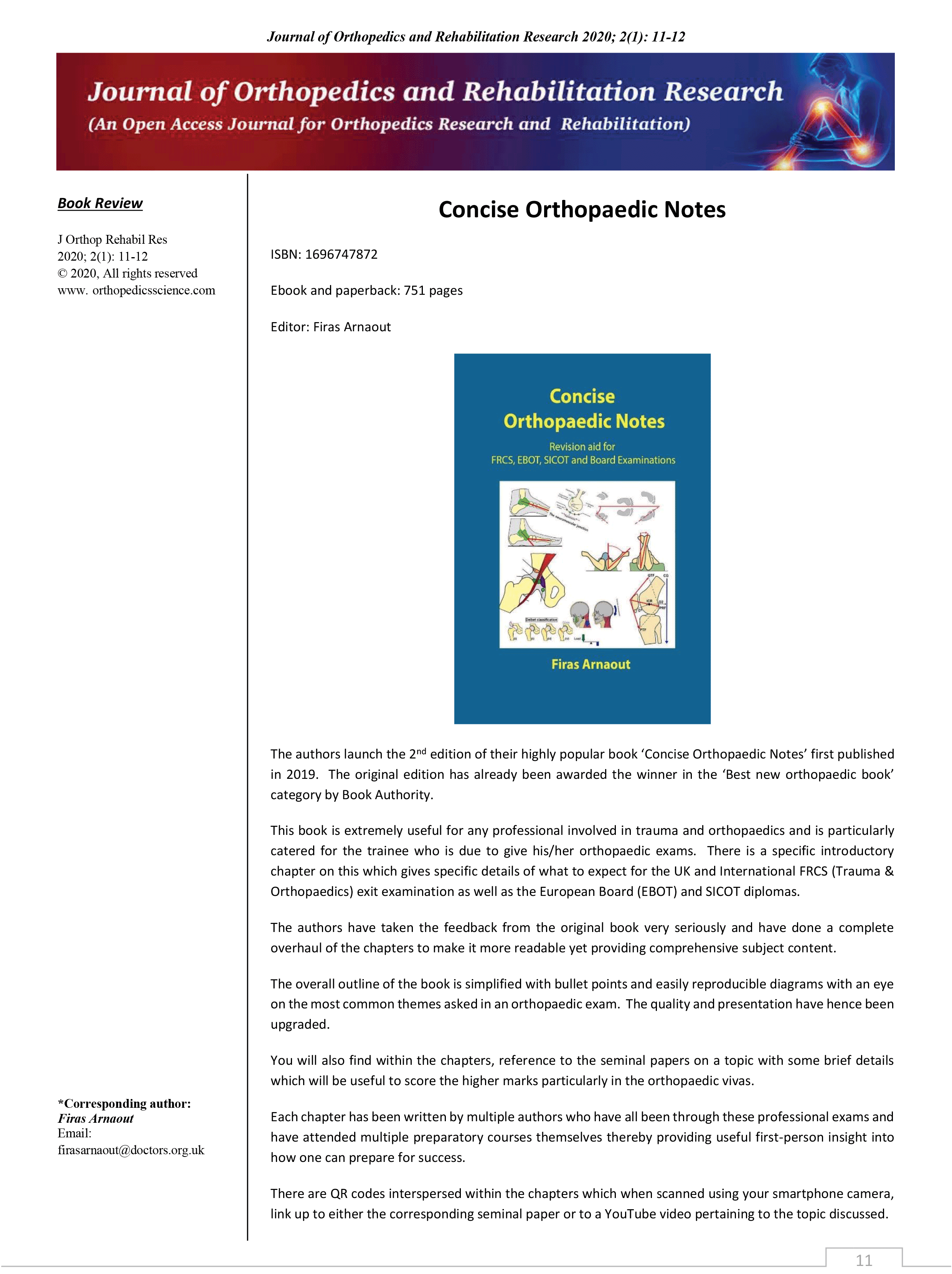 Concise Orthopaedic Notes - Award winning concise Notes