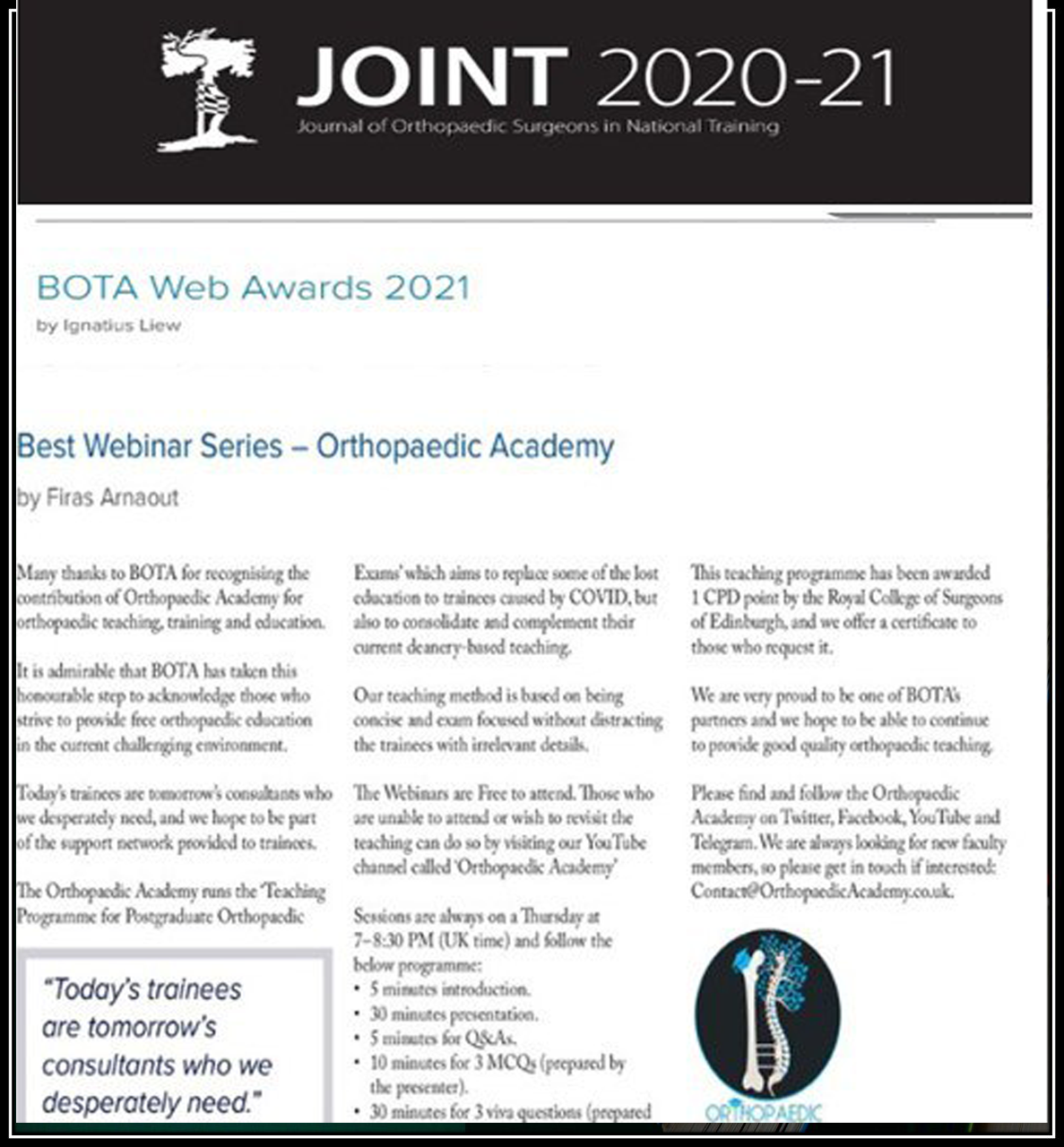 About us - Orthopaedic Academy